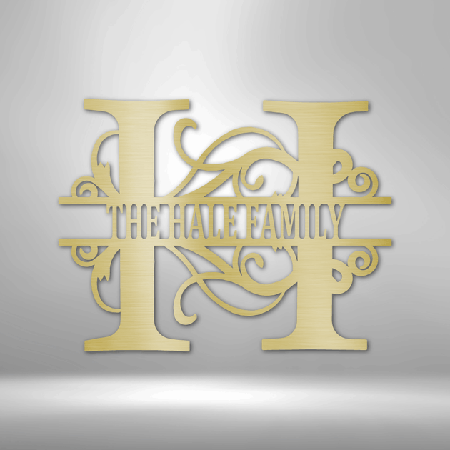 Steel Family Initial Custom Name Wall Decor | Six Shooter Gifts